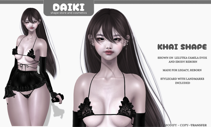 Second Life Marketplace - DAIKI - Khai Shape LeLUTKA Camila Head